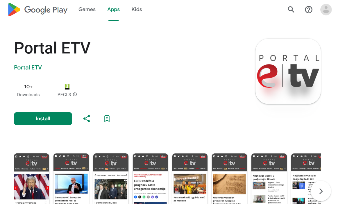 Android aplikacija Portala ETV od danas dostupna na Google Play-u | Portal ETV