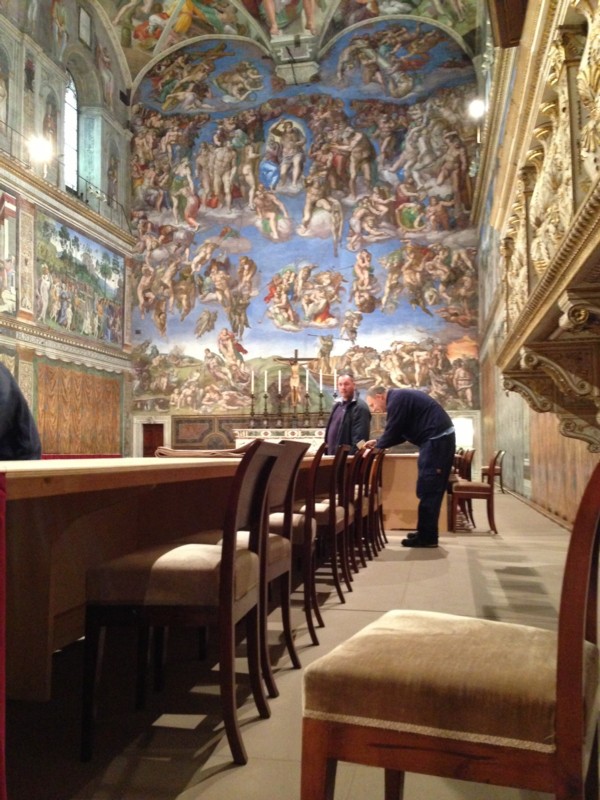 Sistine Chapel Conclave Preparation Nears Completion| National Catholic ...