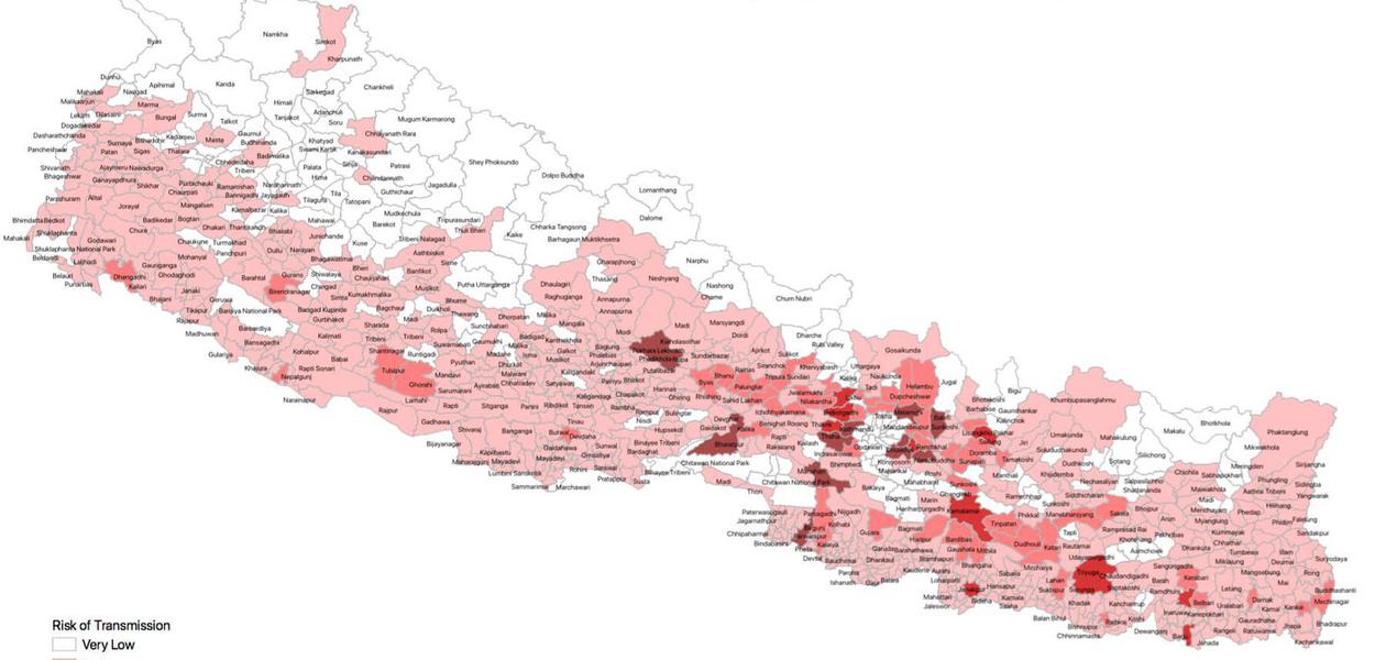 Heat map of Nepal’s Covid-19 hotspots | Nepali Times