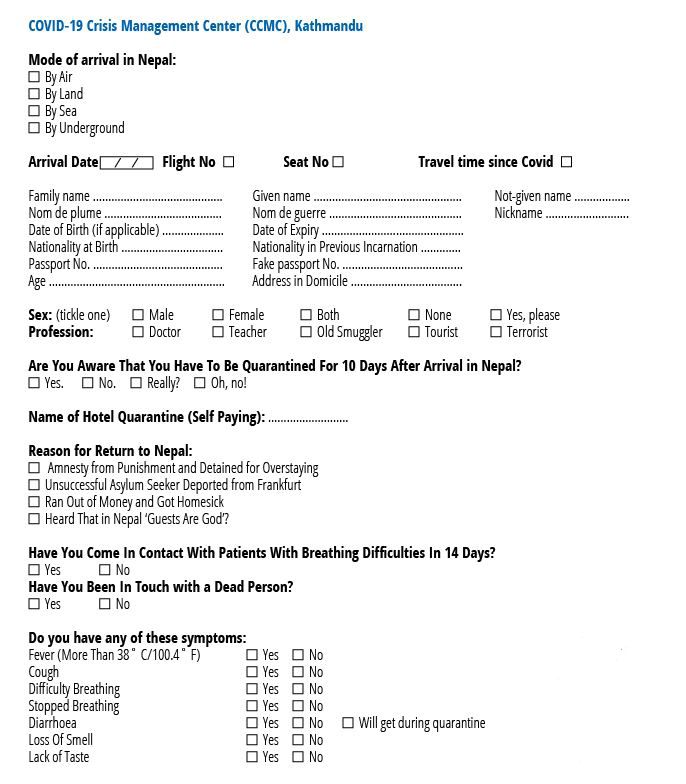 Filled your CCMC form? | Nepali Times